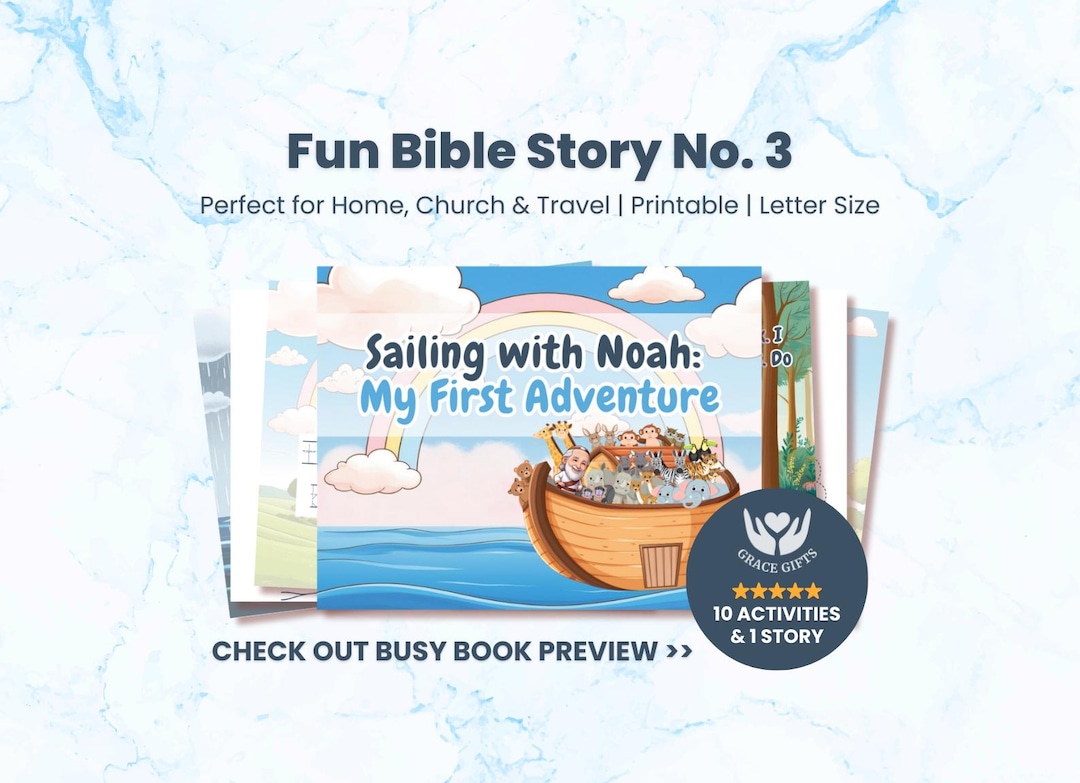 Noah Bible Busy Book | Bible School Lessons & Activities for Kids ...