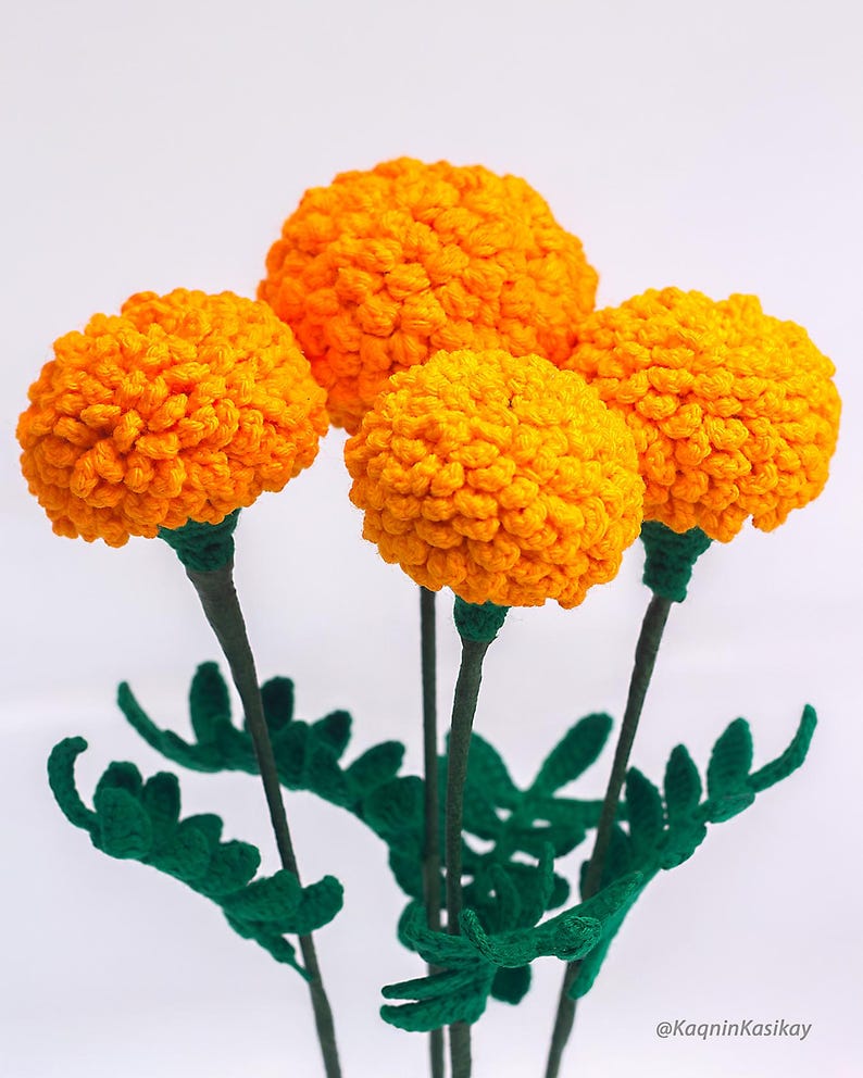 Crochet Cempasúchil Flower Pattern PDF – Spanish + English | Woven ...