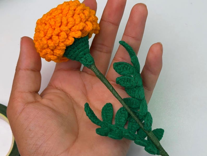 Crochet Cempasúchil Flower Pattern PDF – Spanish + English | Woven ...
