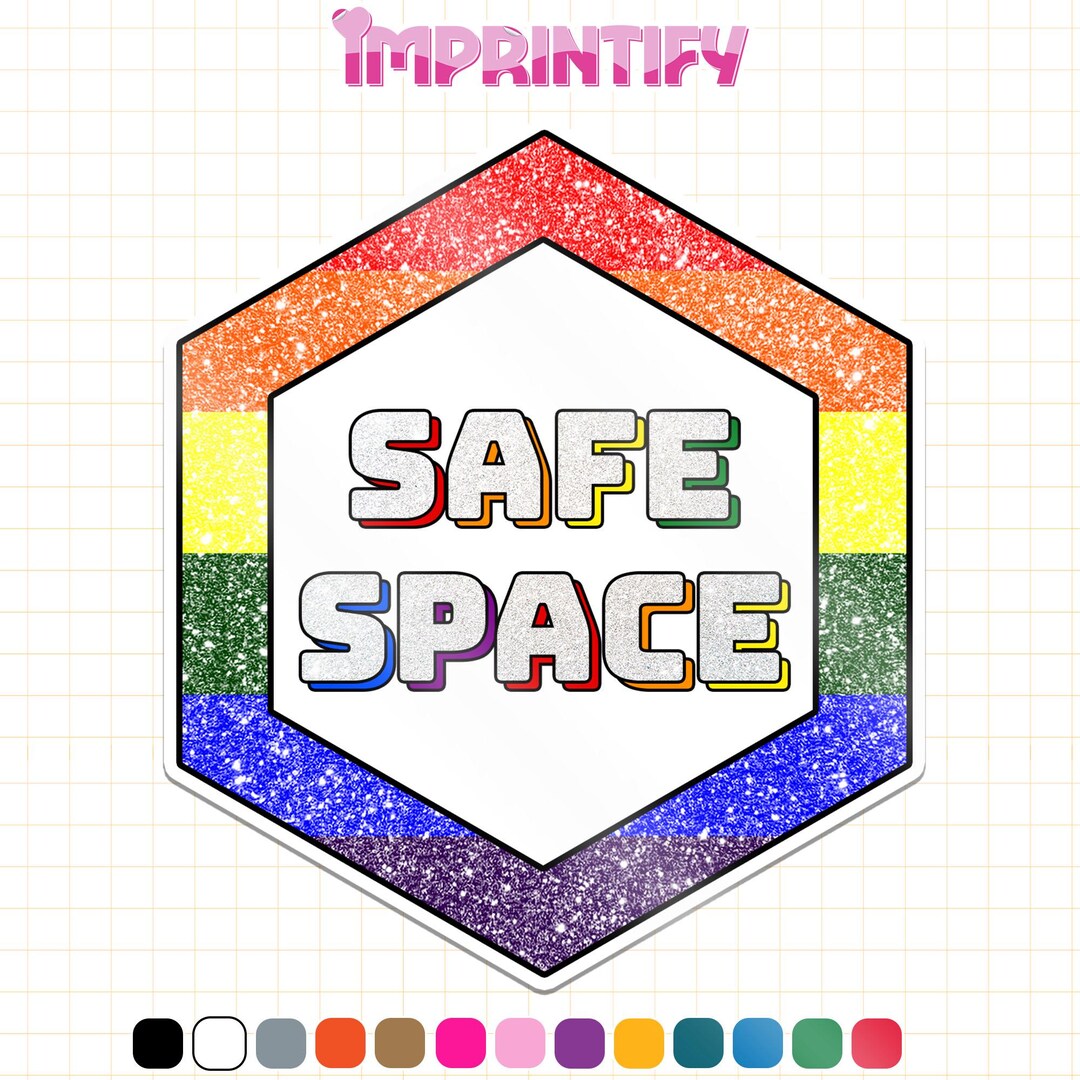 Safe Space Sticker LGBTQIA Pride Month Decal Waterproof Vinyl Sticker ...