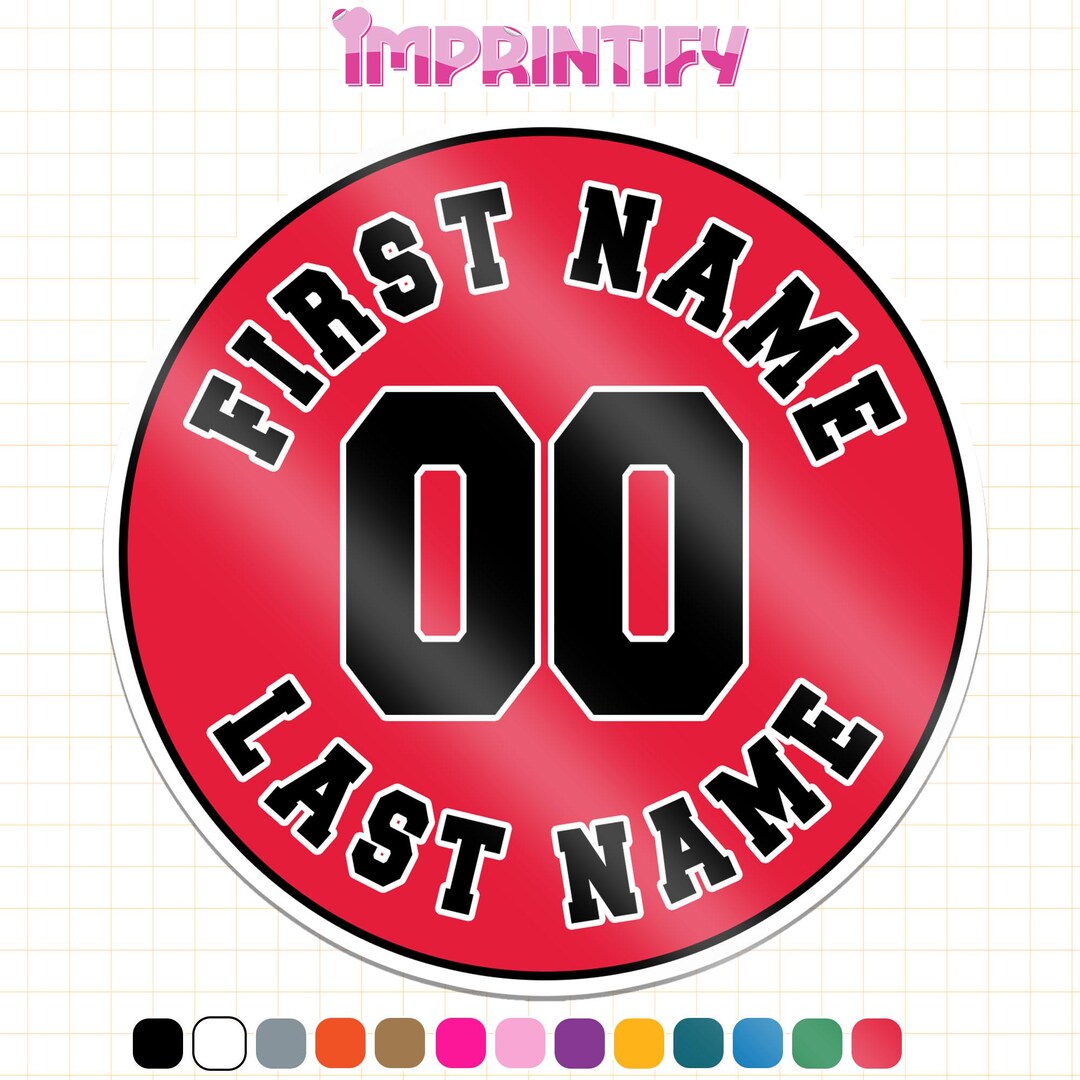 Custom Baseball Bat Sticker Personalized Sport Player Name Number ...