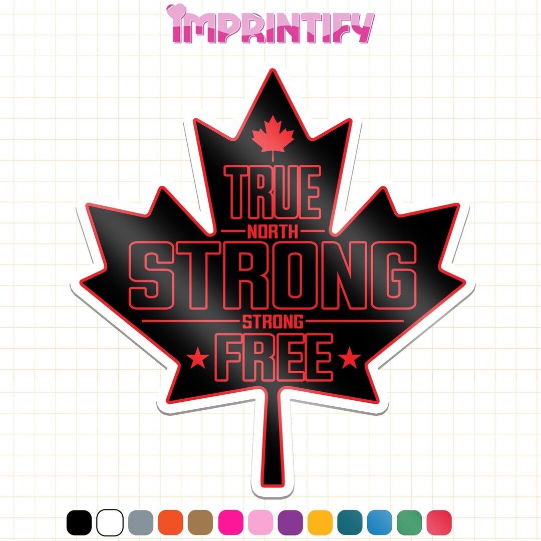 Canada True North Sticker Canadian Pride Patriotic Decal Waterproof ...