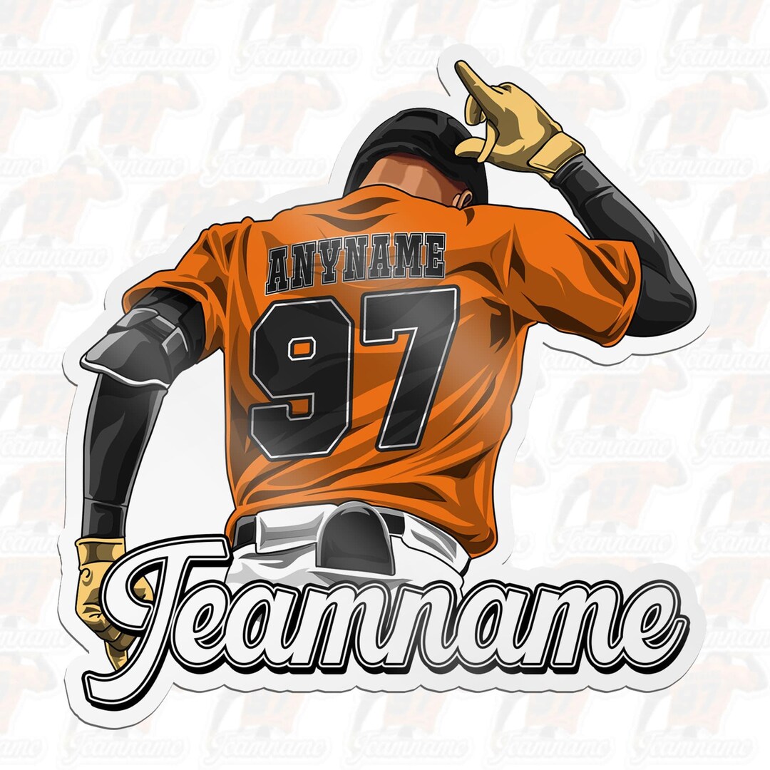 Custom Baseball Sticker Personalized Player Jersey Name Sport Vinyl for ...