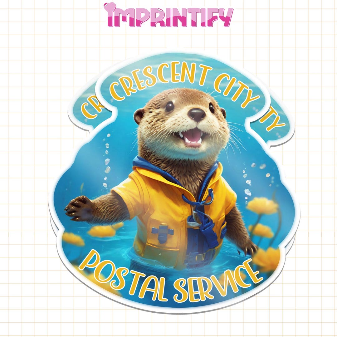 Crescent City Otter Sticker Acotar Postal Service Cute Otter Bookish ...