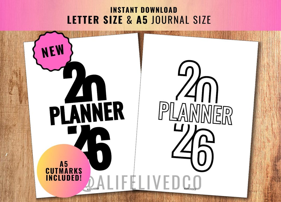 2026 Planner TITLE PAGE -digital Planner Pages -printable Planner ...