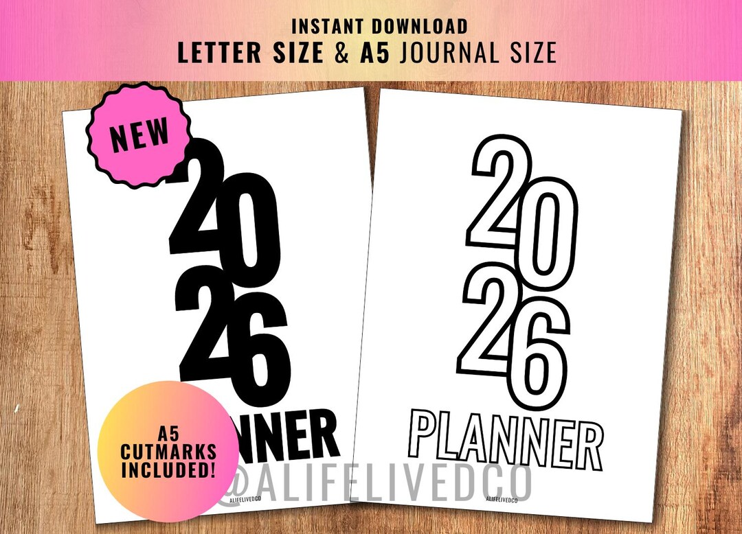 2026 Planner TITLE PAGE -digital Planner Pages -printable Planner ...