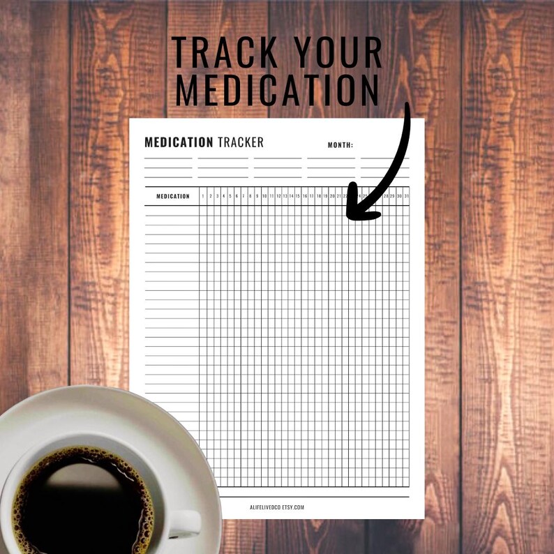 Medication Tracker - Medication Log - PRINTABLE Journal Page ...