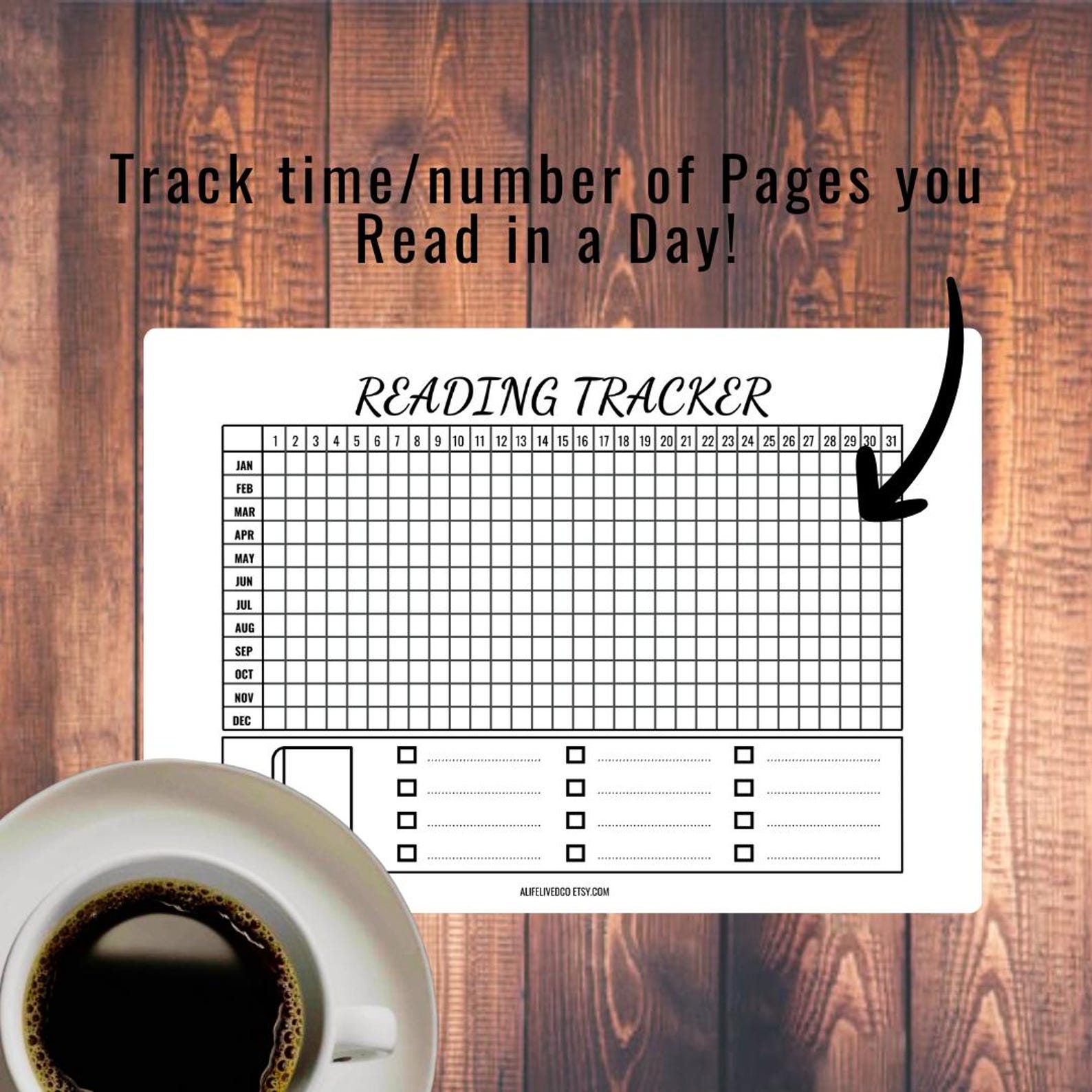 Reading Tracker - PRINTABLE Journal Page -daily Habit Tracker - Book ...