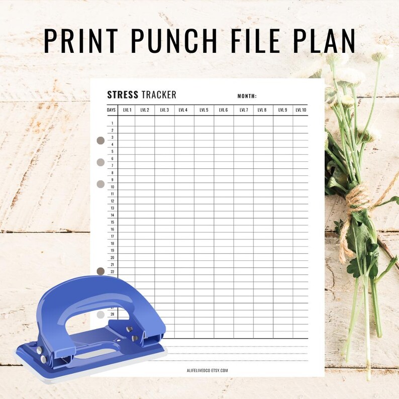 Stress Tracker - Habit Tracker - Planner Page - Anxiety Journal ...