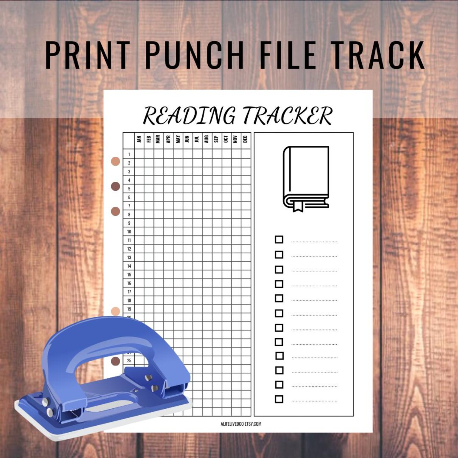 Reading Tracker - PRINTABLE Journal Page -daily Habit Tracker - Book ...