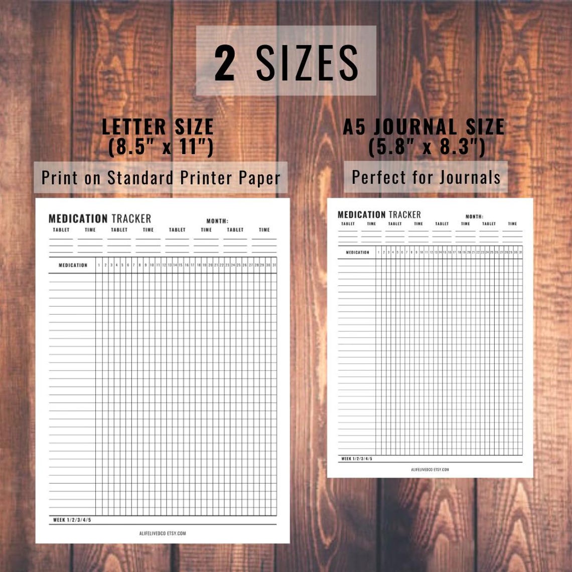 Medication Tracker - Medication Log - PRINTABLE Journal Page ...