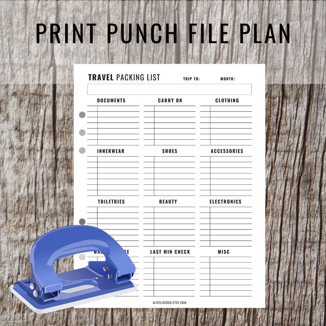 Travel Packing List PRINTABLE Journal Page travel List Travel Tracker ...