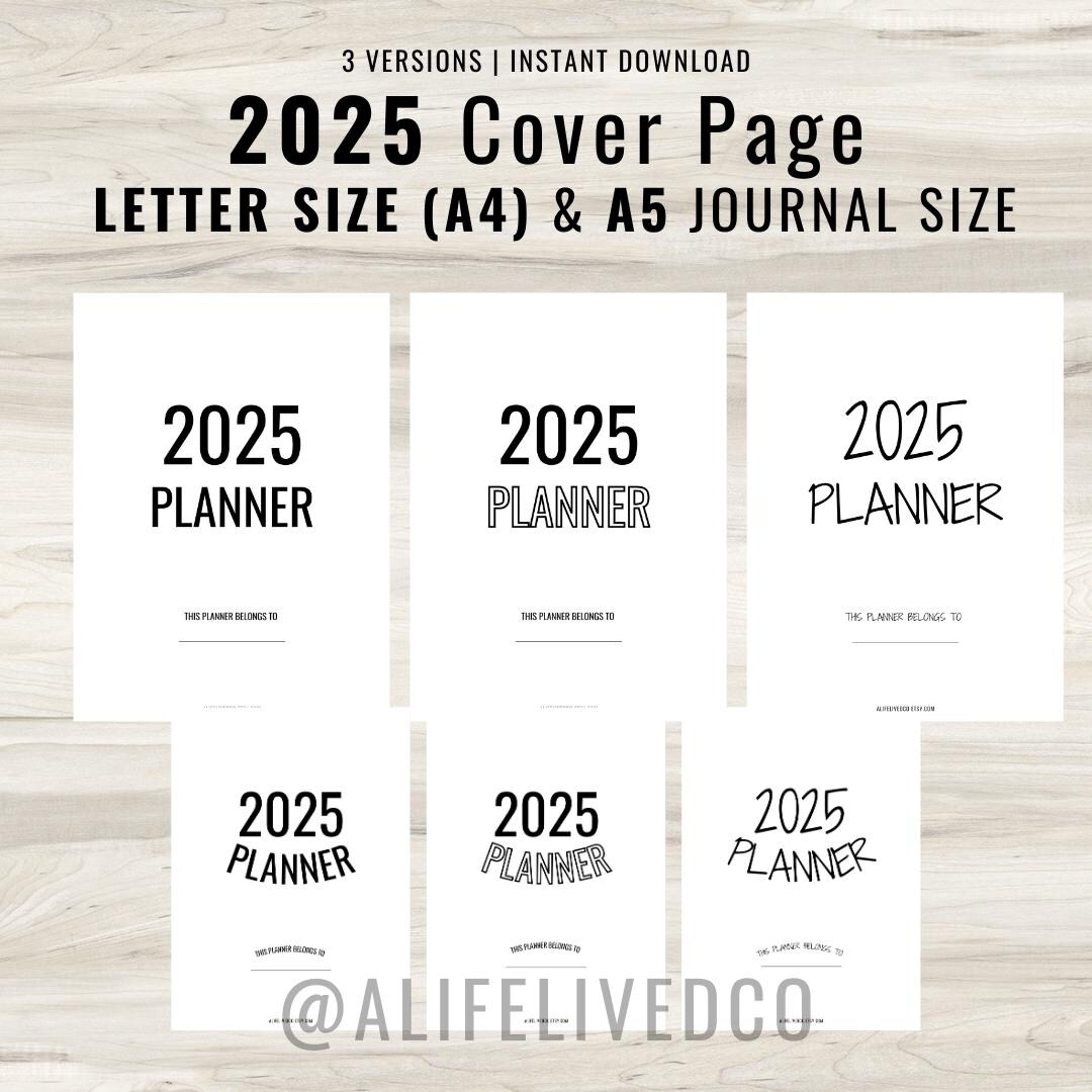 Minimalist Title Pages - Journal Title Page - Journal Cover Page ...