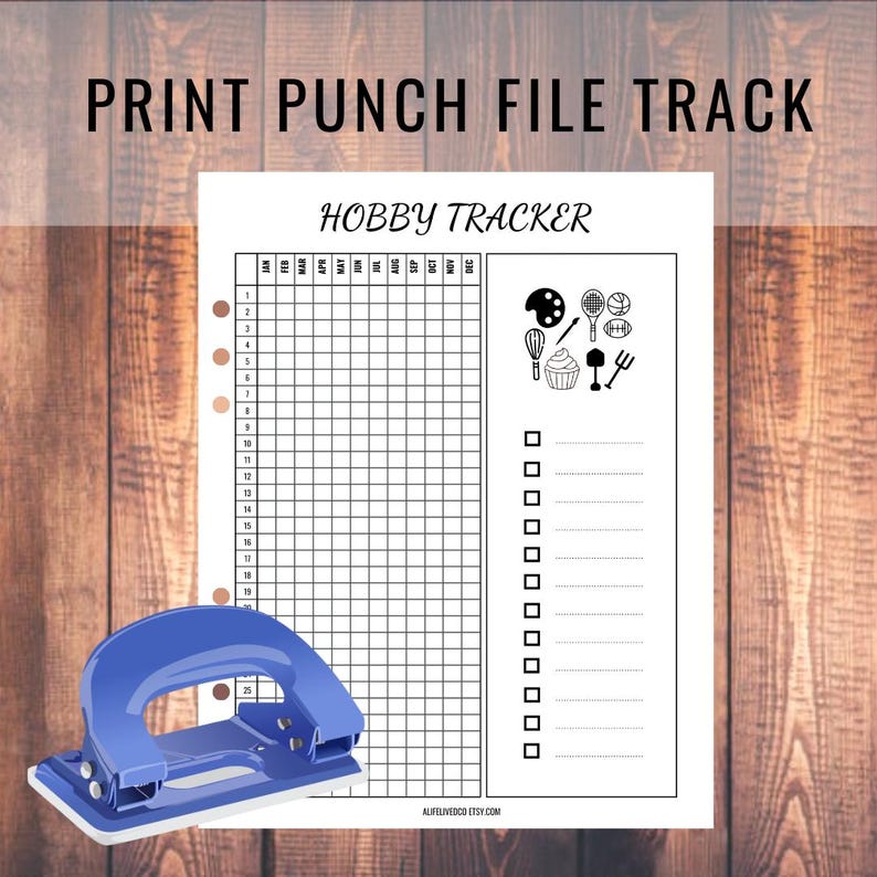 Hobby Tracker - Hobby Journal - Fun Tracker - Wellness Tracker ...
