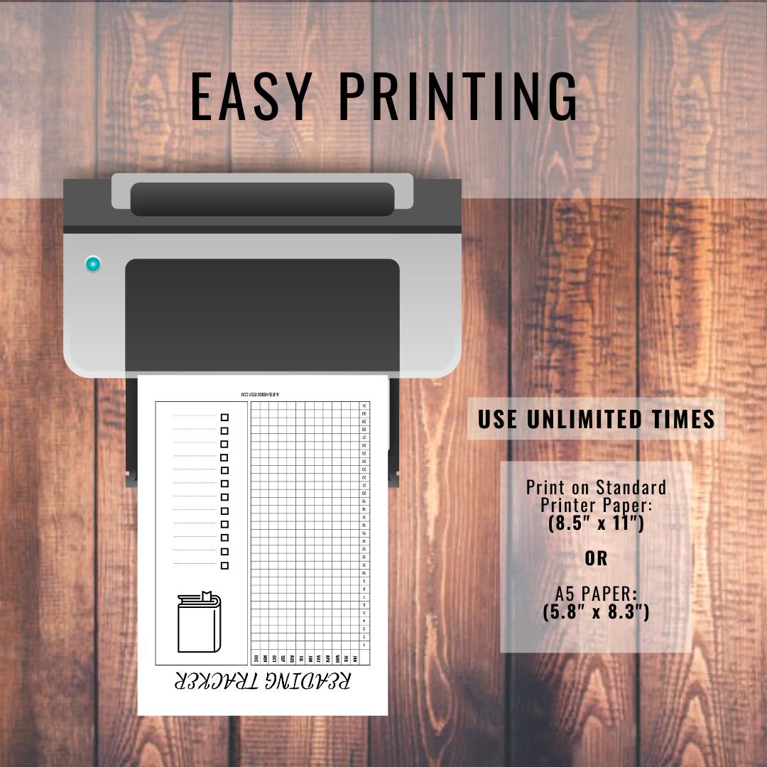 Reading Tracker - PRINTABLE Journal Page -daily Habit Tracker - Book ...