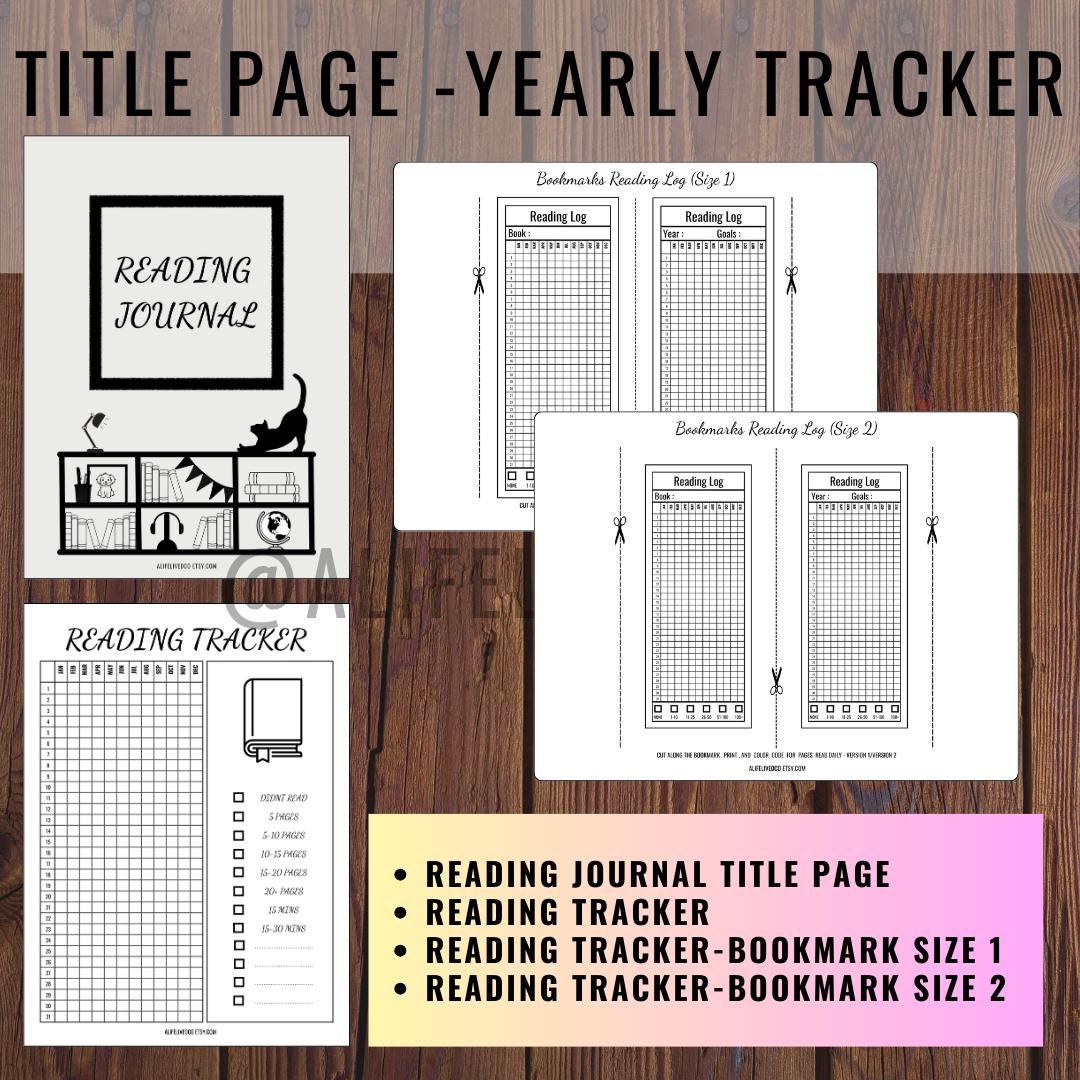 READING Journal Pages - Printable Bundle -2025 Bullet Journal-bujo ...
