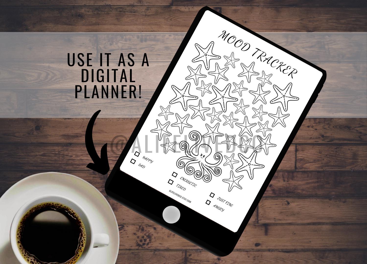 OCTOPUS Mood Tracker - Daily Mood Tracker - PRINTABLE Journal Page ...
