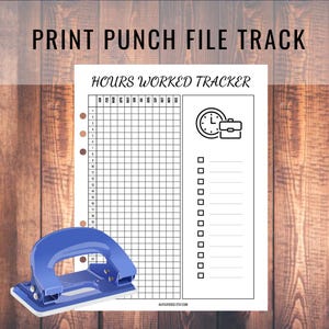 Work Hours Tracker - PRINTABLE Journal Page - Work Time Card - Work ...