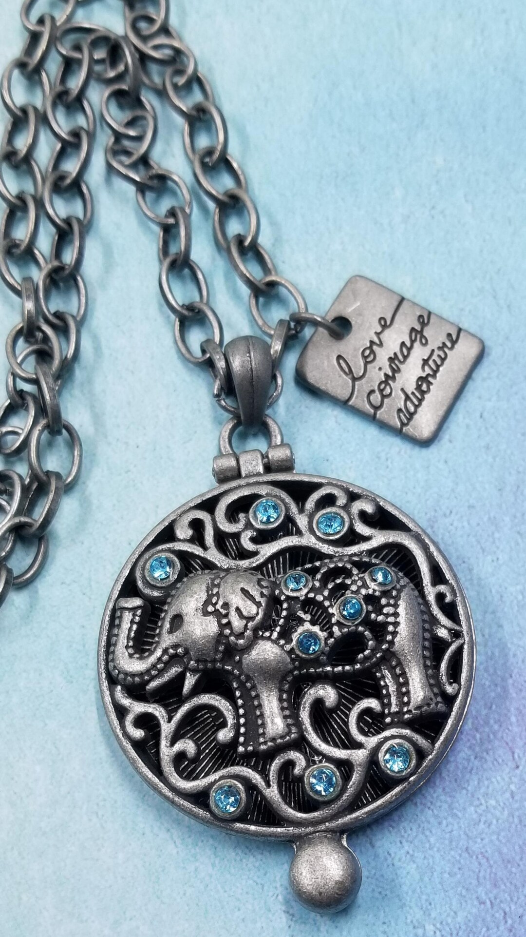 Elephant Locket Diffuser Necklace - Etsy