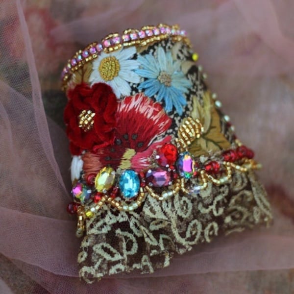 Embroidered Cuff - Etsy