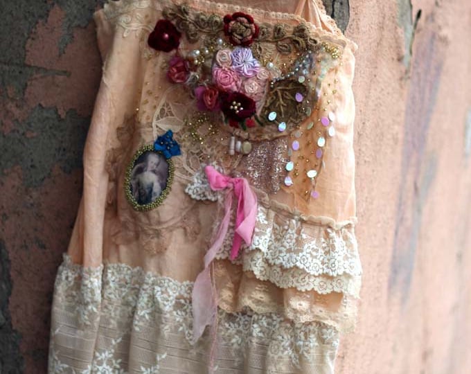 Baroque Top bohemian Shabby Chic Top, Embroidered and Beaded Details ...