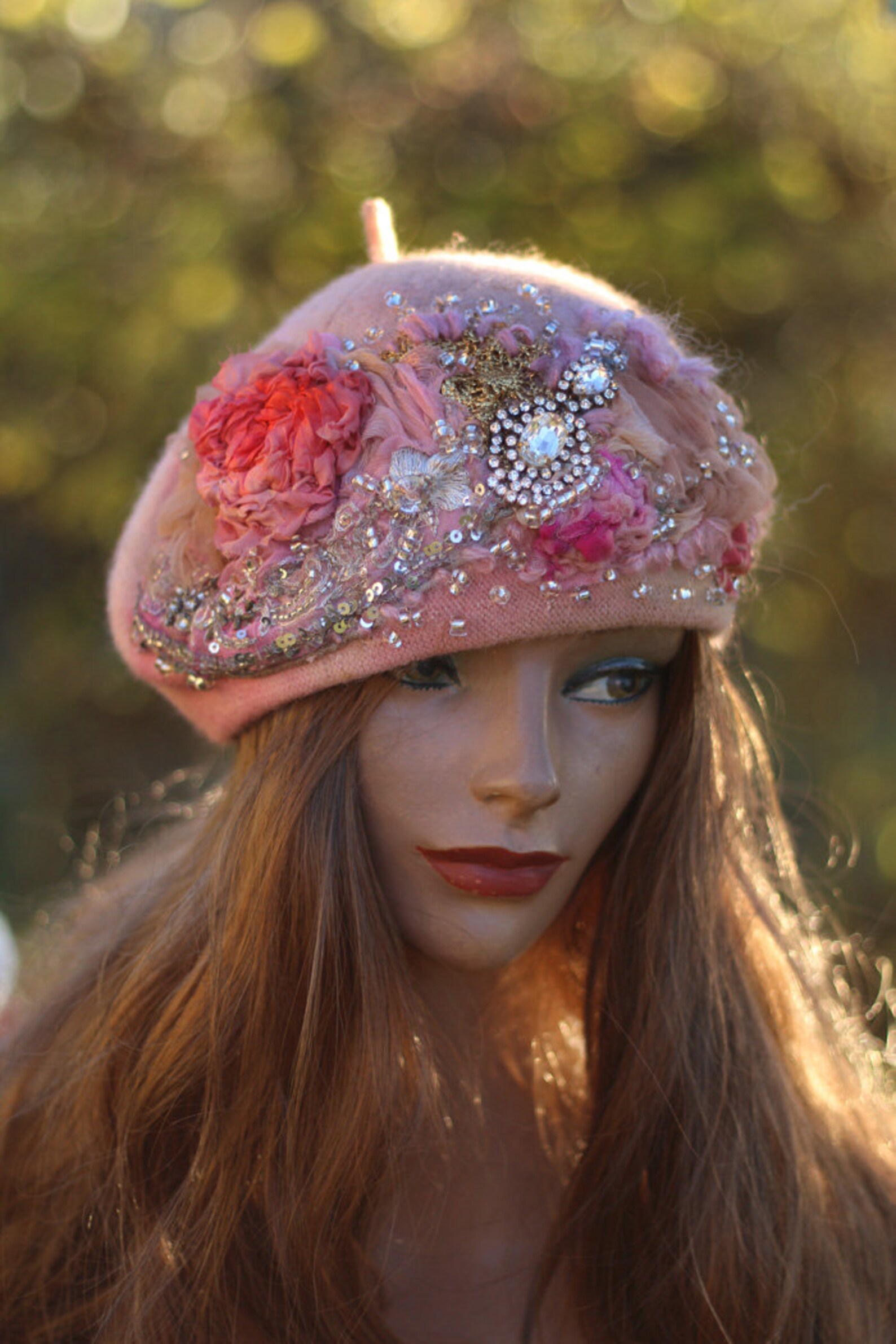 Artsy Boho Embroidered Beret fleurs Boheme Boho - Etsy