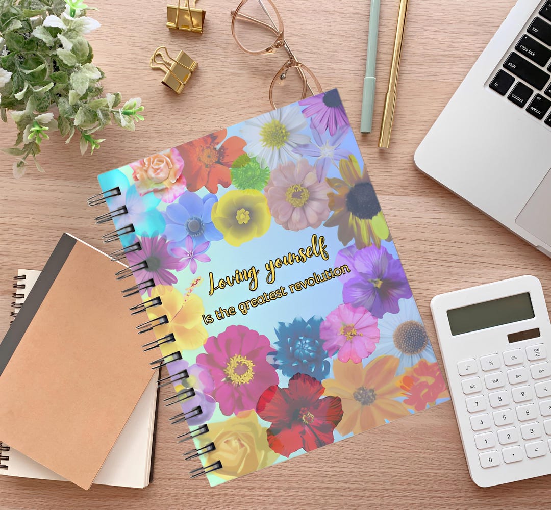 Digital Download Planner Cover - Self-love Journal Cover - Notebook ...