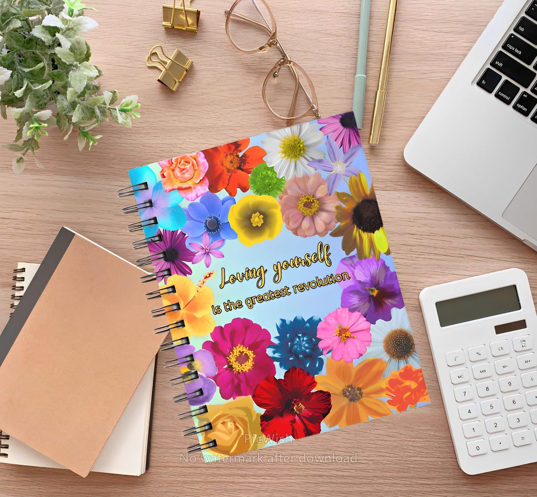 Digital Download Planner Cover - Self-love Journal Cover - Notebook ...