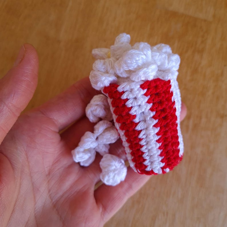 Crochet Popcorn Pattern, Amigurumi Popcorn Pattern, Easy Popcorn ...