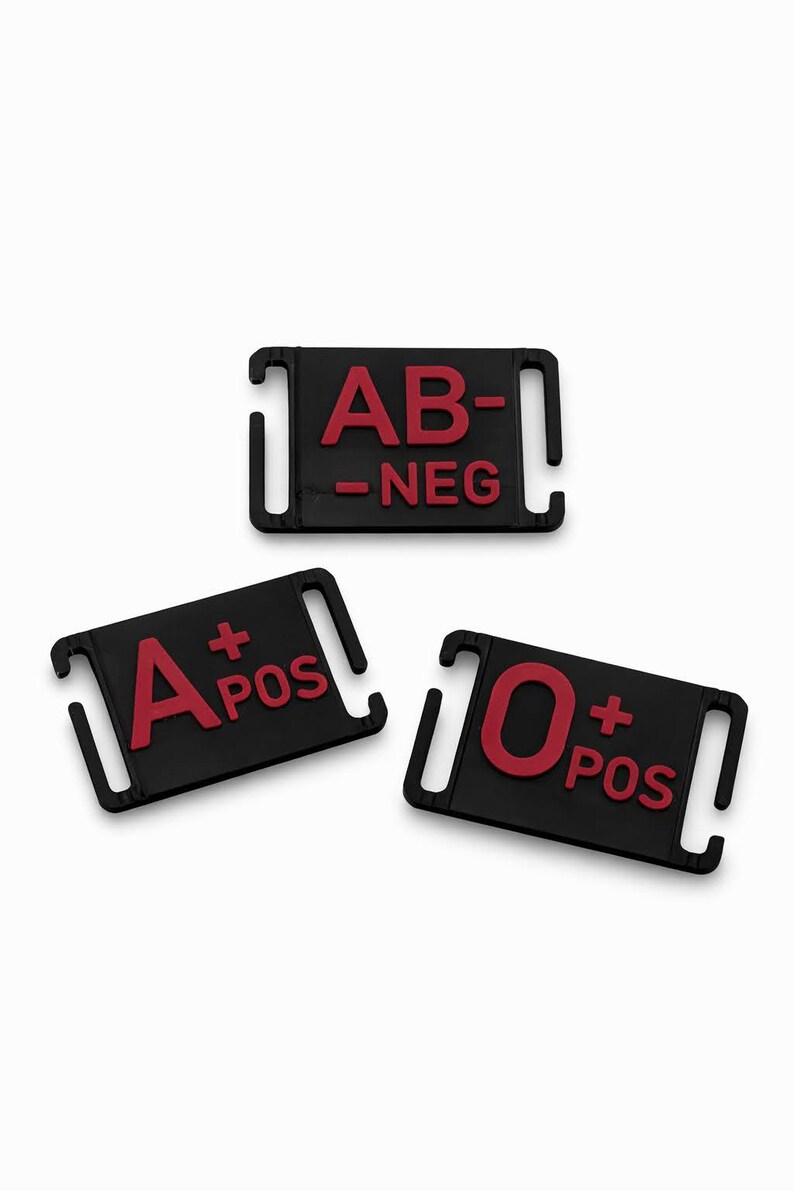 MOLLE Blood Type Clip | 3D Printed Tactical Medical ID | Military Law ...
