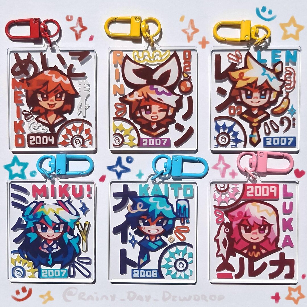 Vocaloid Magazine Keychains | Sticker Keychain Charm - Etsy
