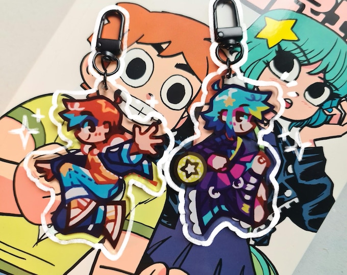 Scott Pilgrim Takes off Fanmade Acrylic Keychain 2.5in | Clear Acrylic ...