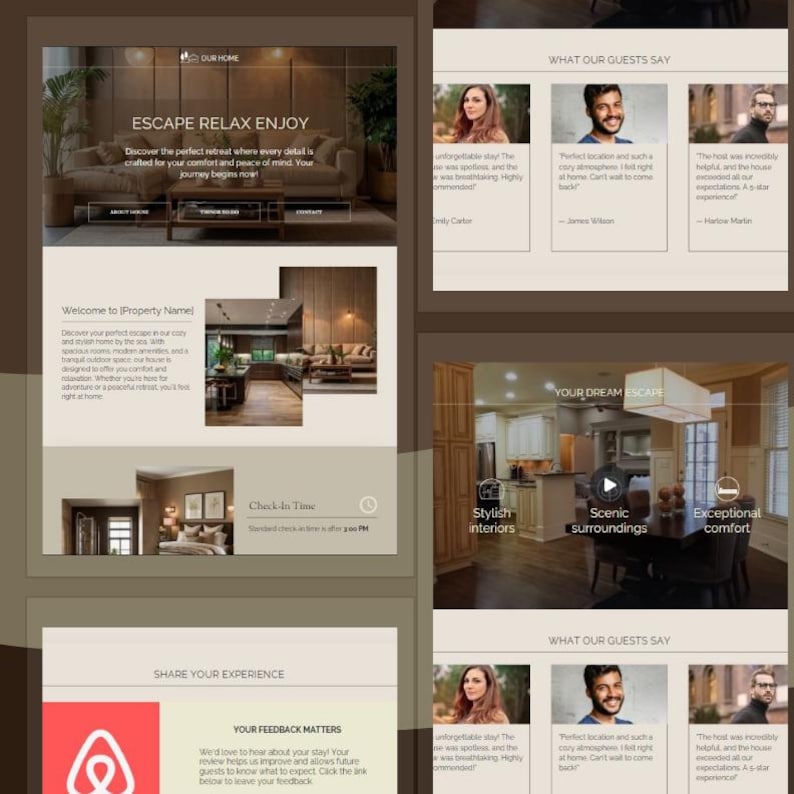 Canva Website Template, Airbnb Website, Website Designing, Airbnb ...