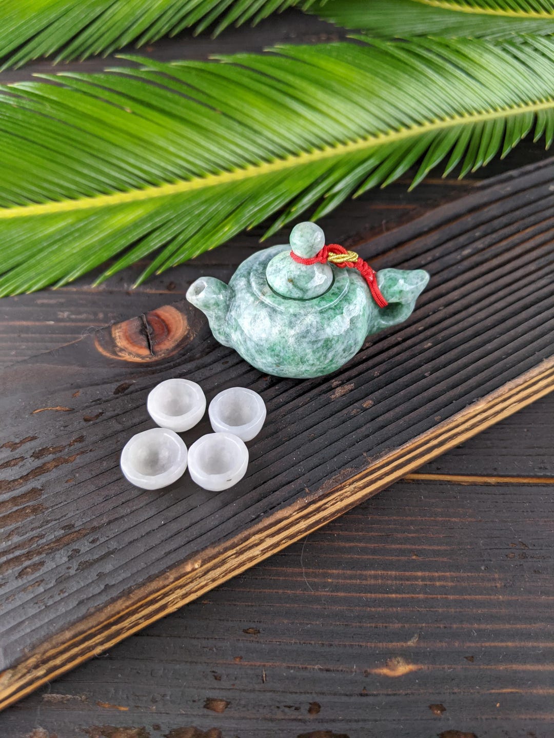 Handcrafted Jadeite Tea Set | Zen Home Decor, Stress Relief Toy - Etsy