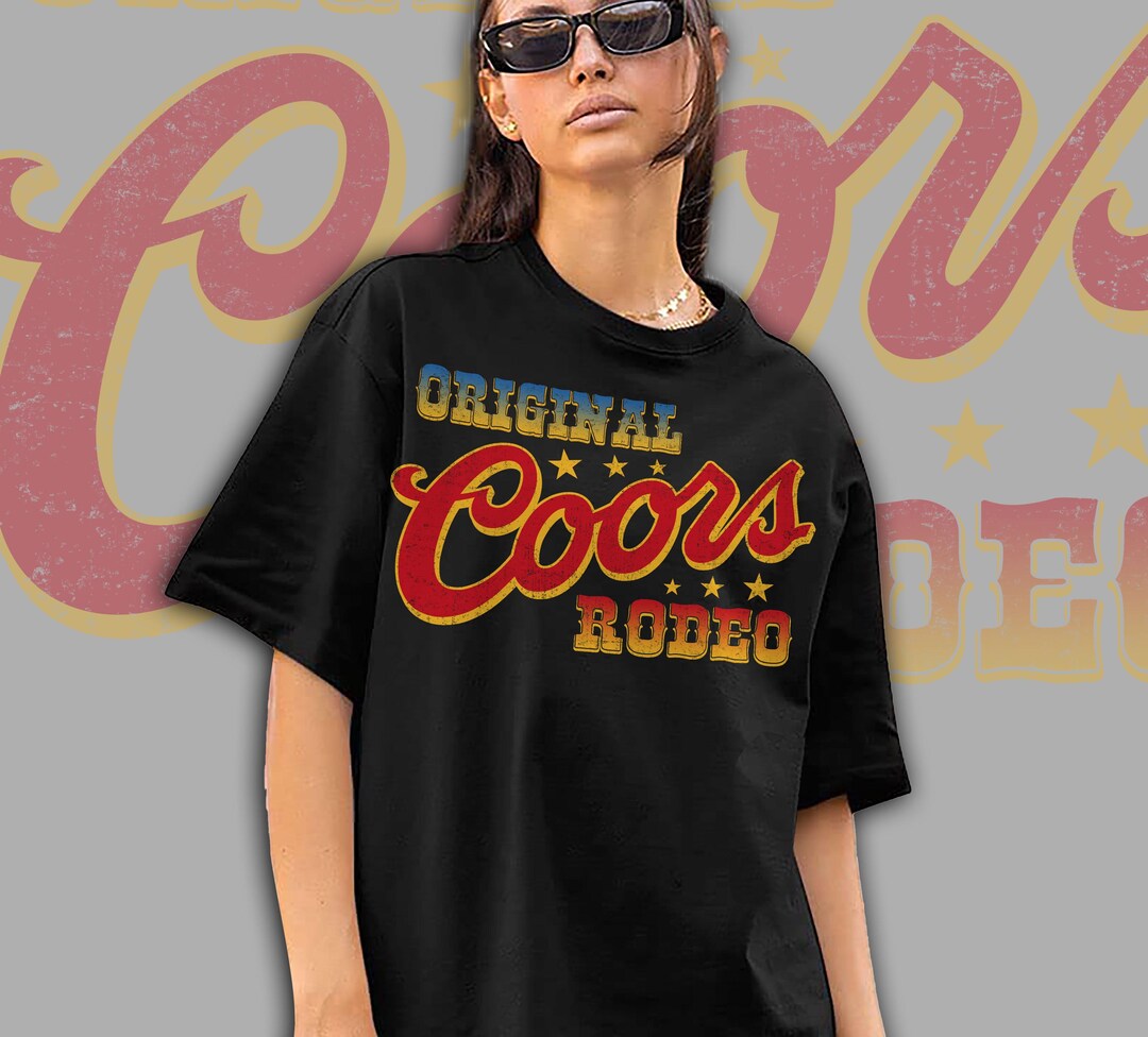 Vintage Original Coors Rodeo Beer PNG, Coors Light Banquet Cowboy PNG ...