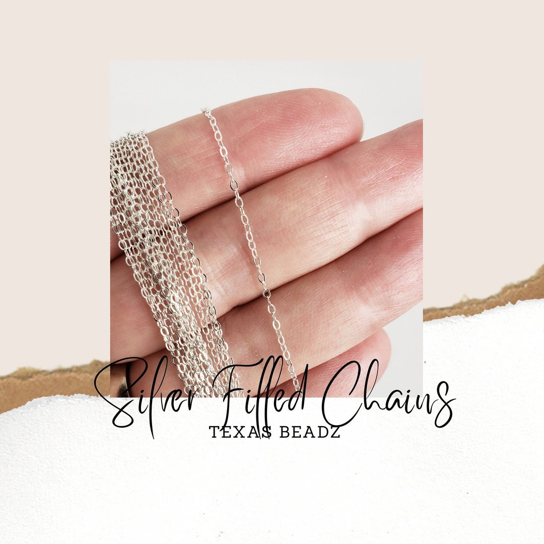 18 in Sterling Silver Filled Necklace Fine Gossamer Cable Chain - Etsy