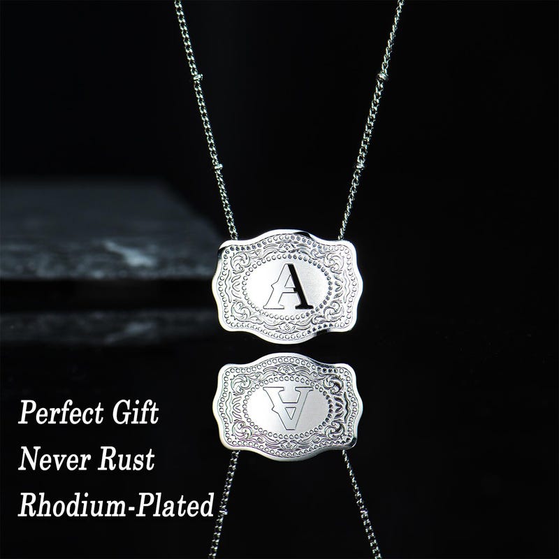Western Initials Necklace - Etsy