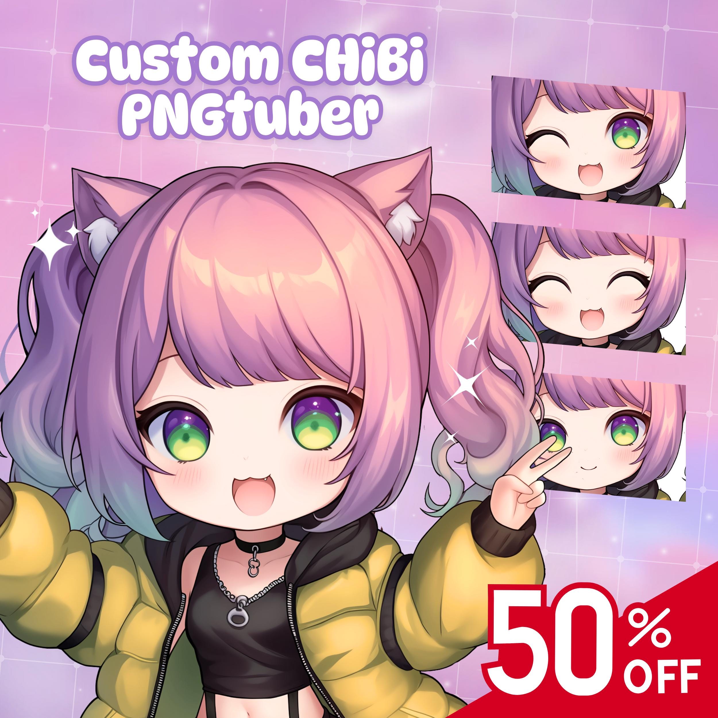 Chibi Pngtuber | Chibi Vtuber, Chibi Character, Chibi Illustration ...
