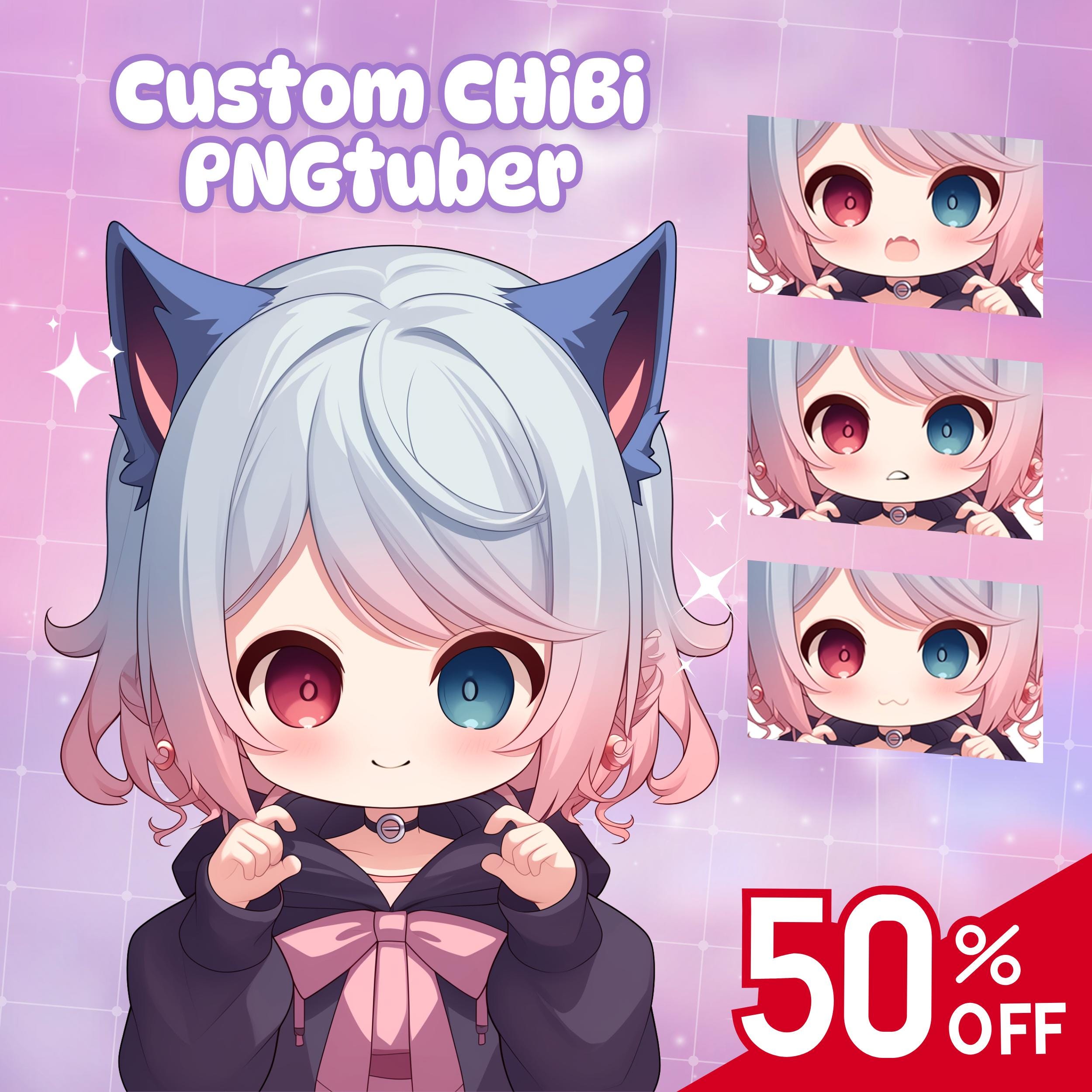 Chibi Pngtuber | Chibi Vtuber, Chibi Character, Chibi Illustration ...