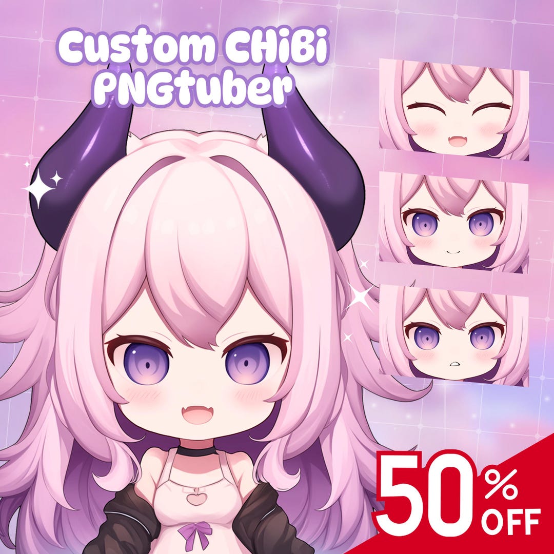 Chibi Pngtuber | Chibi Vtuber, Chibi Character, Chibi Illustration ...