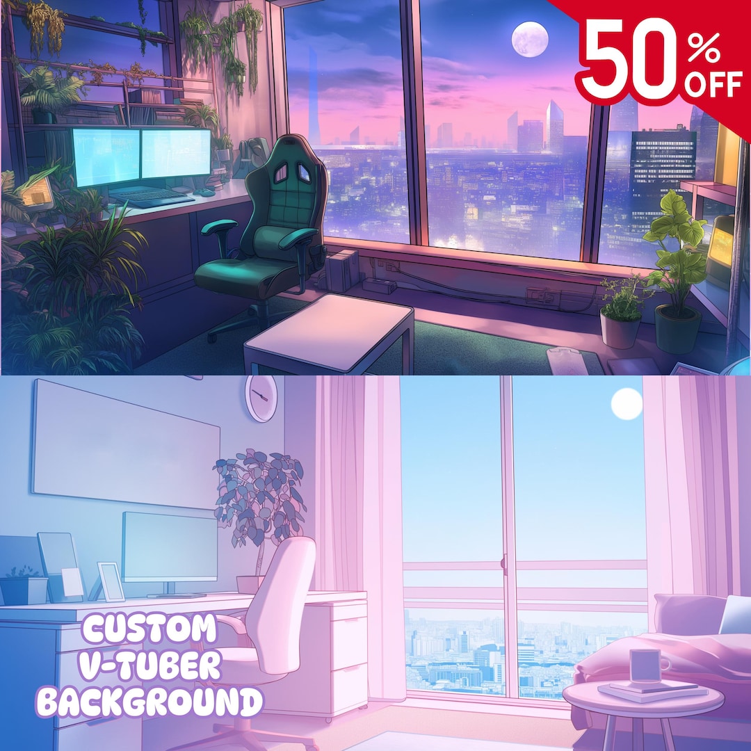 Vtuber Background, Vtuber Assets, Stream Overlay, Custom Vtuber ...