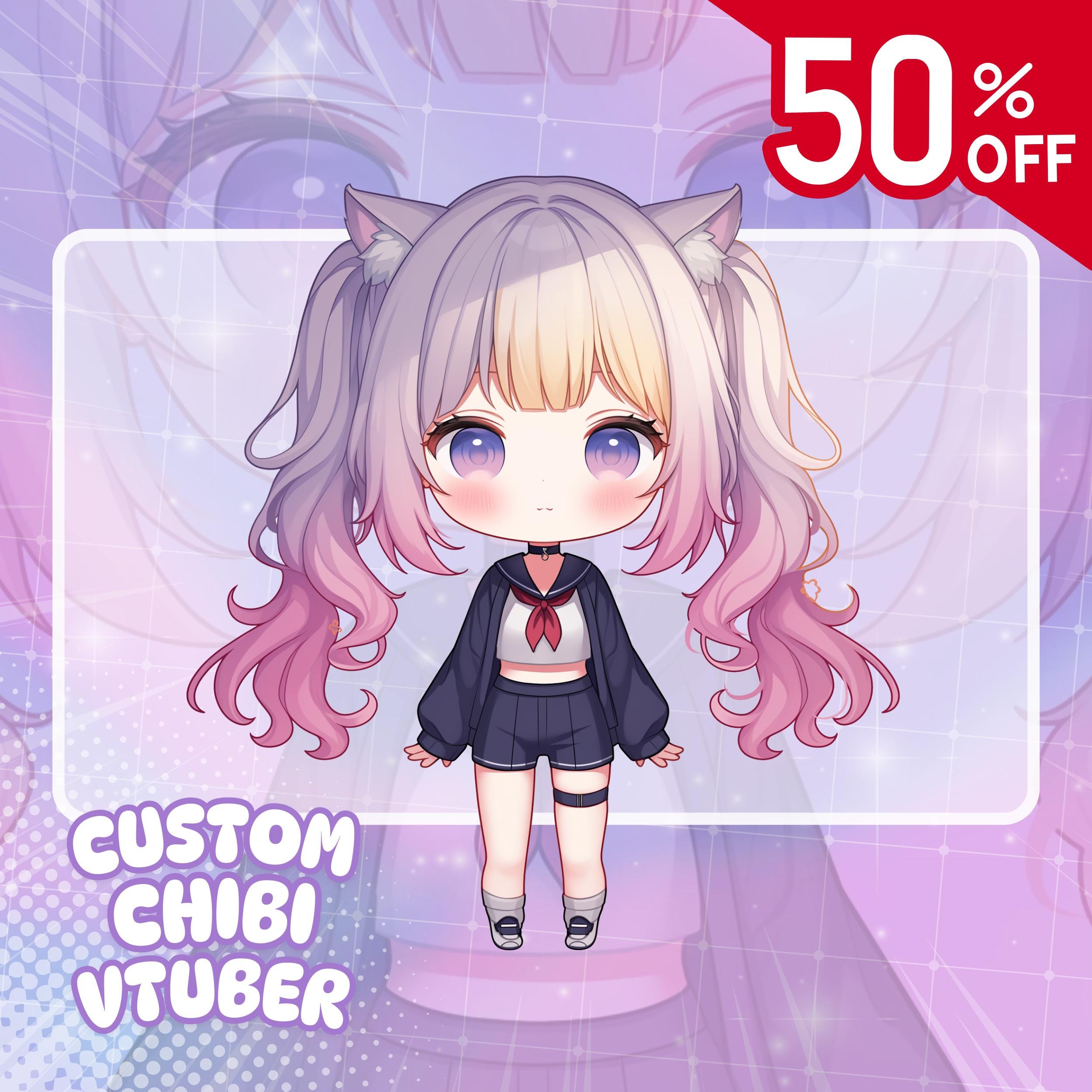 Chibi Vtuber, Chibi Vtuber Commission, Vtuber, Vtuber Model, Custom ...