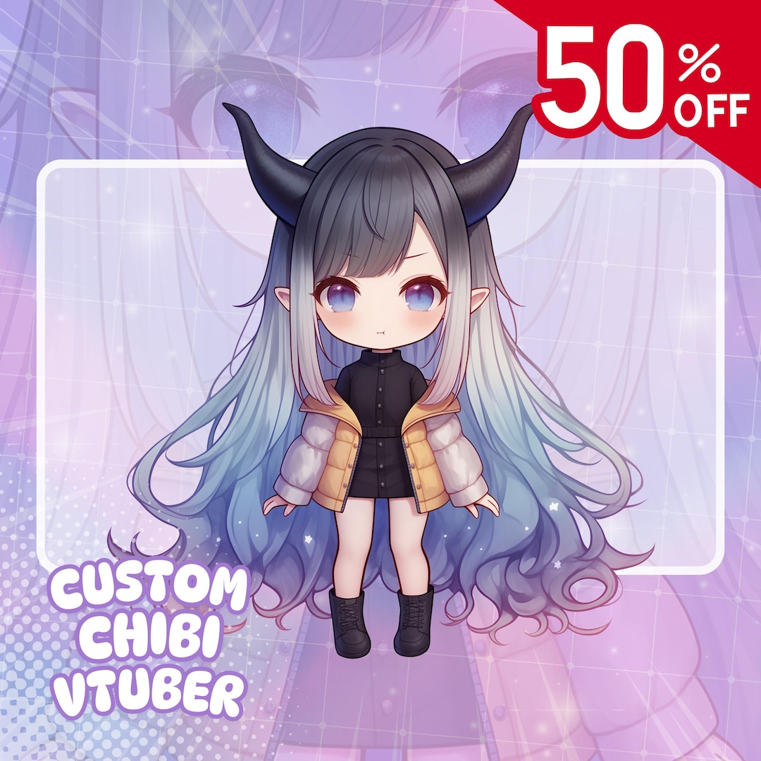 Chibi Vtuber, Chibi Vtuber Commission, Vtuber, Vtuber Model, Custom ...