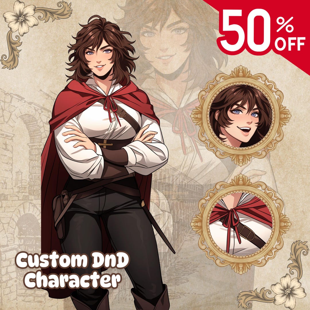 Dnd Character, Dnd Character Portrait, Custom Dnd Character, Dnd ...