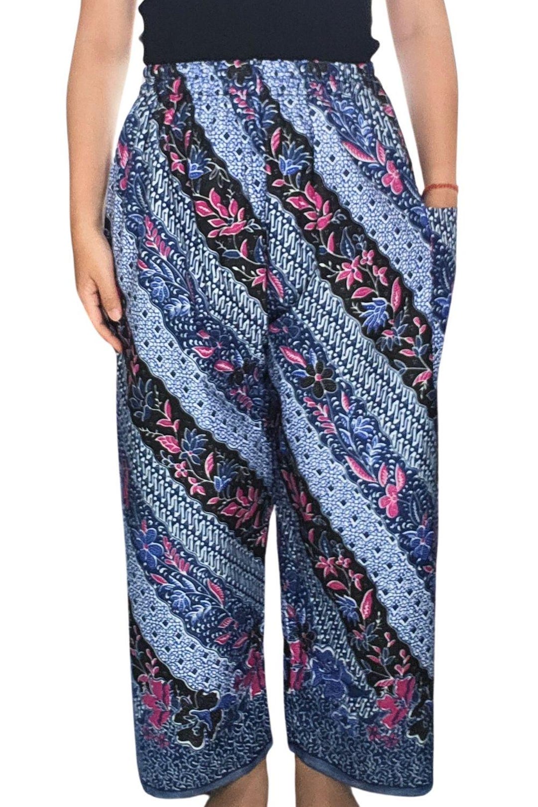 Handcrafted Batik Wide Leg Palazzo Yoga Pants - Etsy