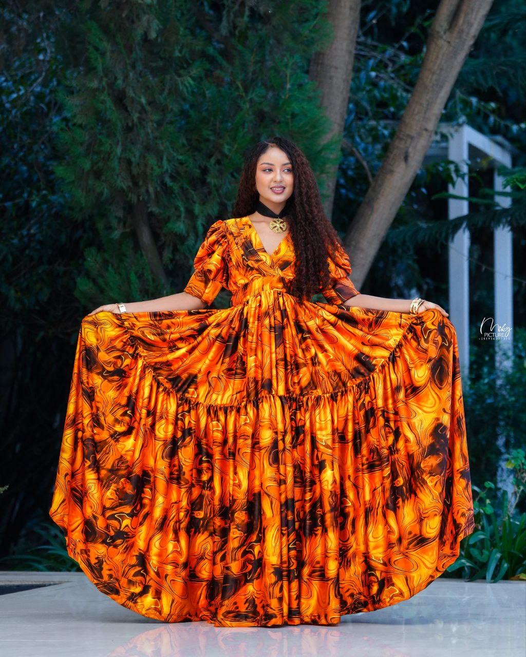 Ethiopian Chiffon Kemis – Handcrafted Flowing Dress | Minimalist ...