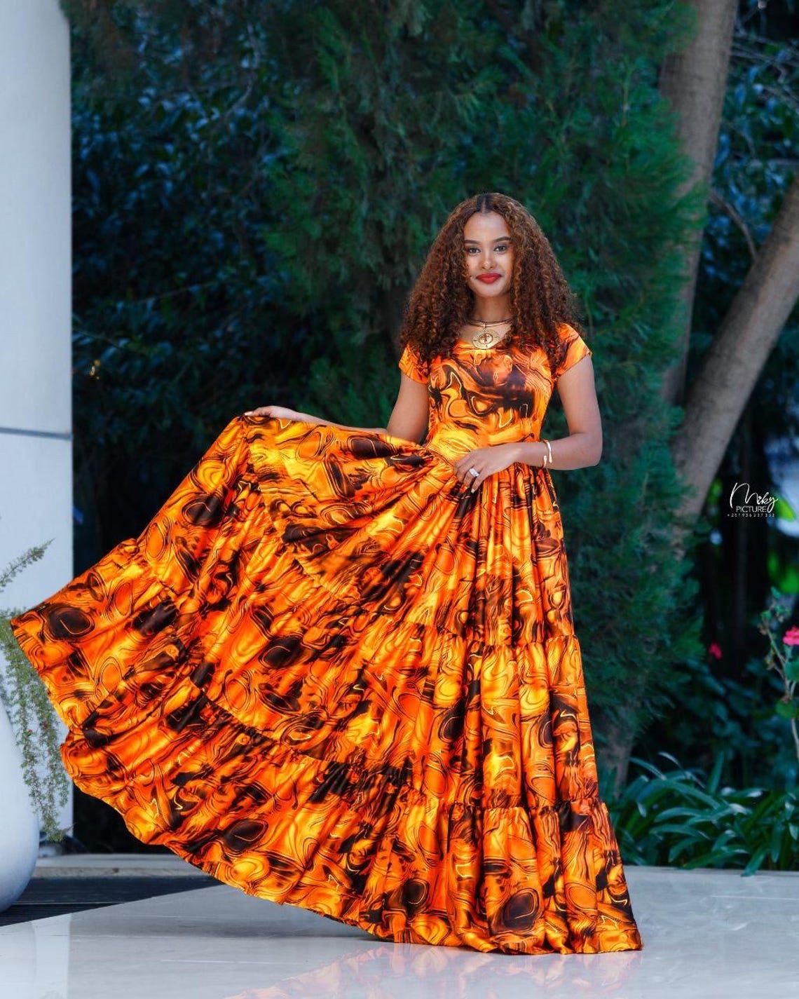 Ethiopian Chiffon Kemis – Handcrafted Flowing Dress | Minimalist ...