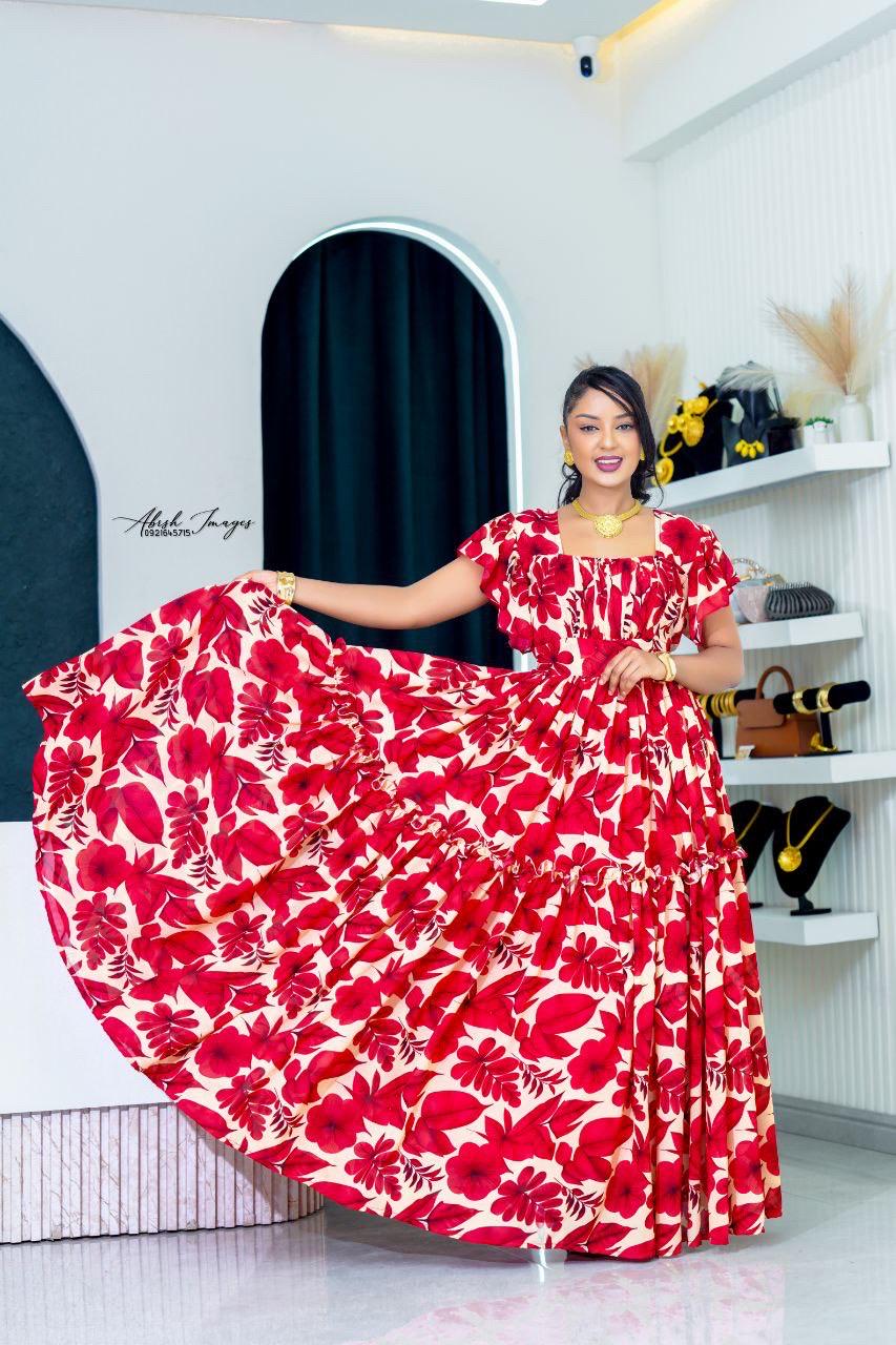Ethiopian Chiffon Kemis – Handcrafted Flowing Dress | Minimalist ...