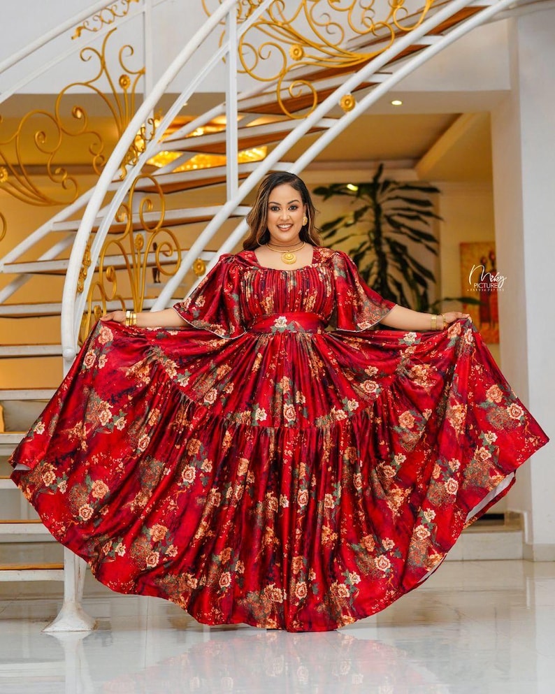 Ethiopian Chiffon Kemis – Handcrafted Flowing Dress | Minimalist ...