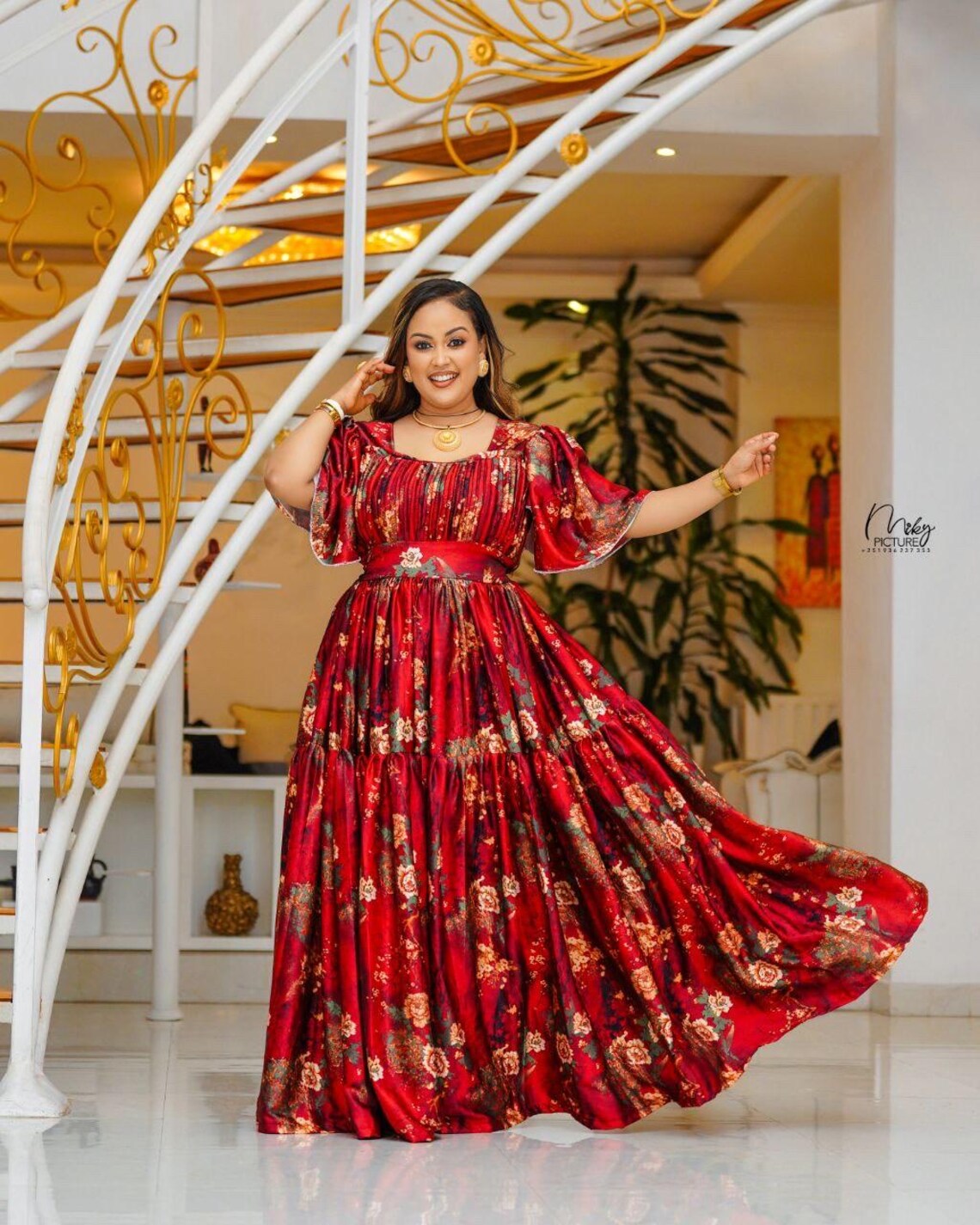 Ethiopian Chiffon Kemis – Handcrafted Flowing Dress | Minimalist ...
